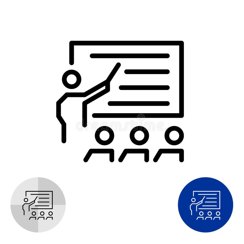 Teacher in a Class with Blackboard and Pointer Stock Vector ...