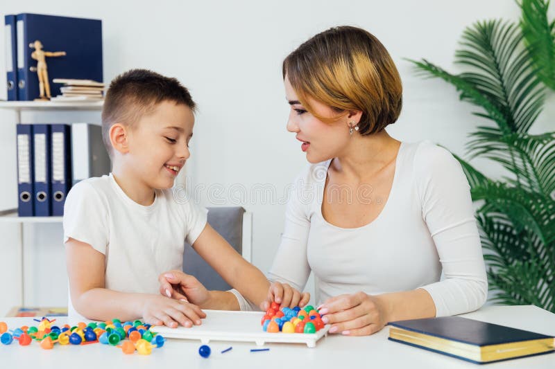 Teacher in Classes with a Boy in School Development Training Stock ...