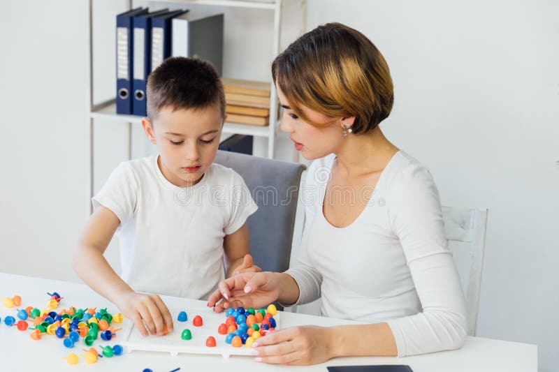 Teacher in Classes with a Boy in School Development Training Stock ...