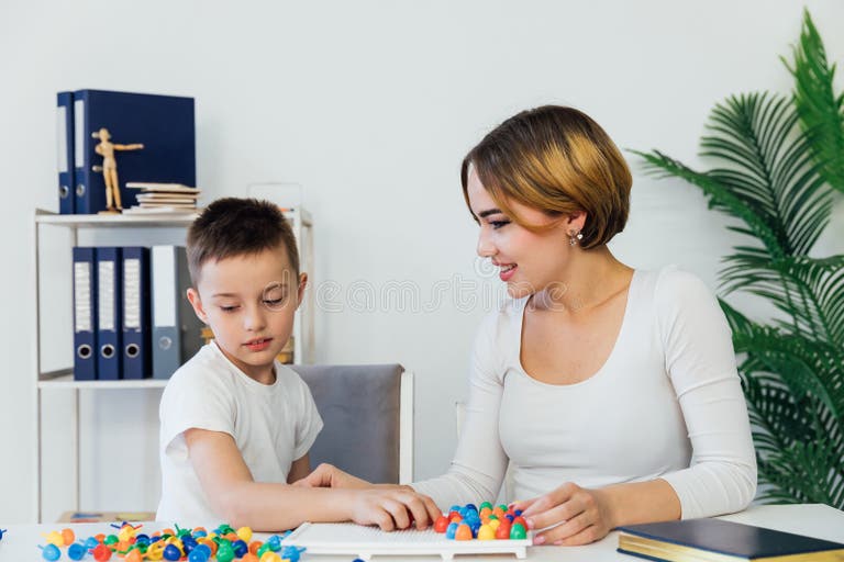 Teacher in Classes with a Boy in School Development Training Stock ...