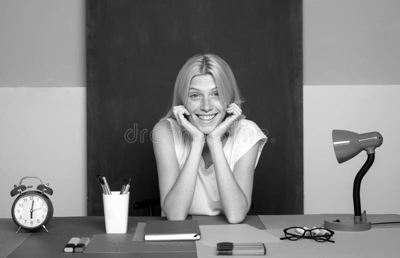 Modern Attractive Teacher Face. Portrait of Smart Young Teacher with ...