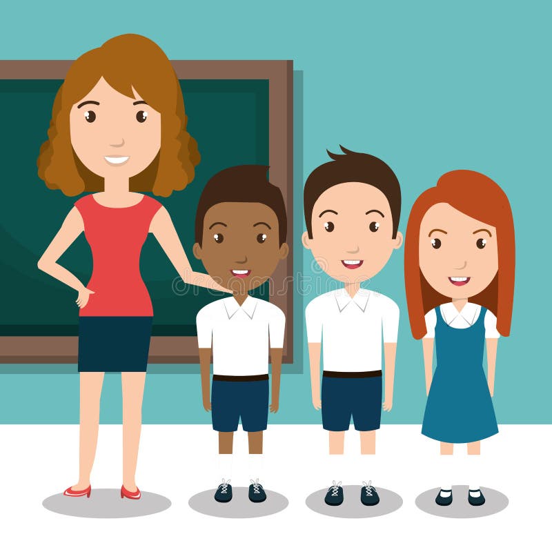 Teacher classroom design stock illustration. Illustration of funny ...