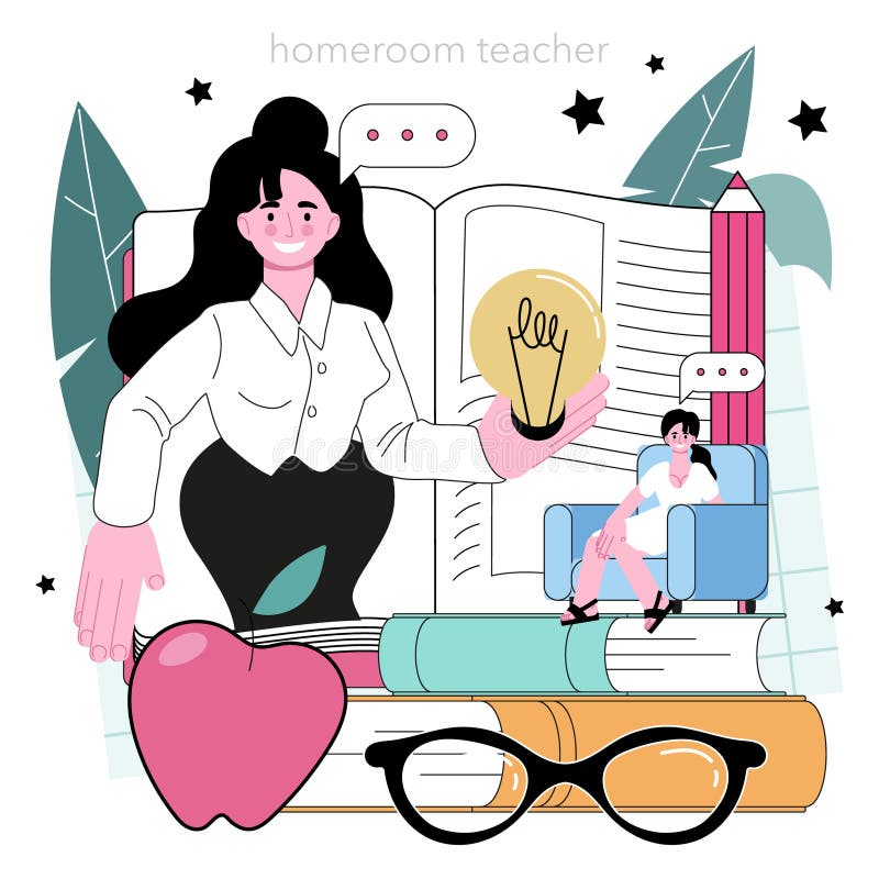 Teacher Concept. Professor Conduct a Lesson in a Classroom Stock ...