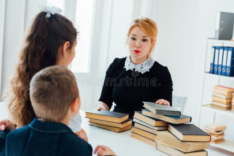Teacher Conducting Lesson Book Children School Stock Photos - Free ...