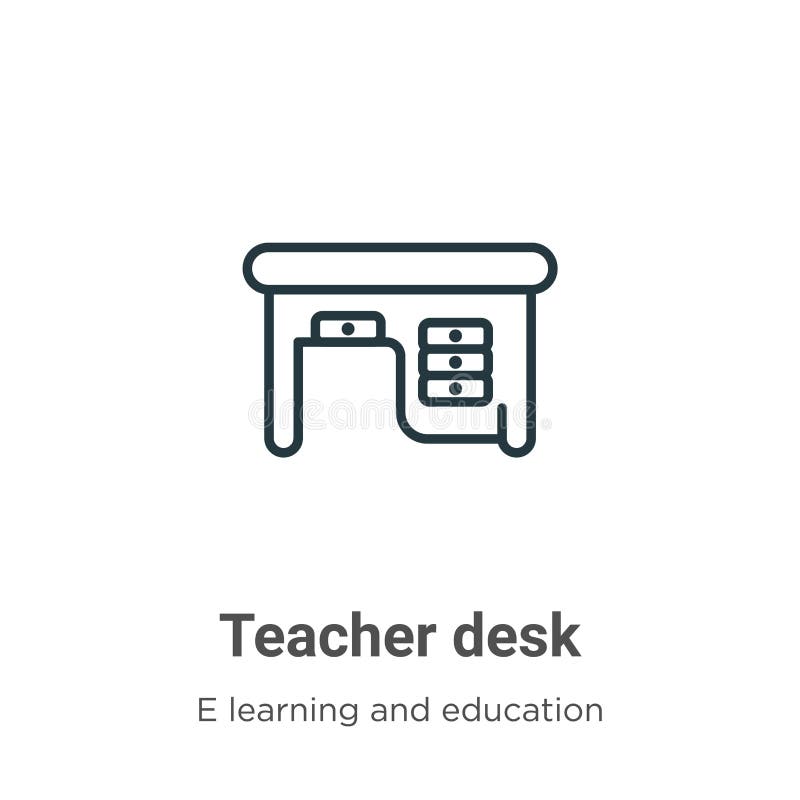 Reception Desk Icon Thin Line Stock Illustrations – 690 Reception Desk ...