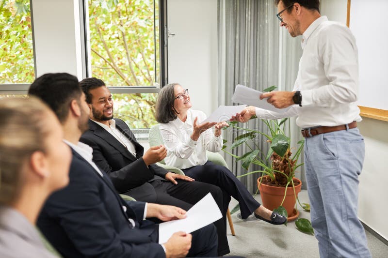 Coaching Team and Seminar Participants in a Training Session Stock ...