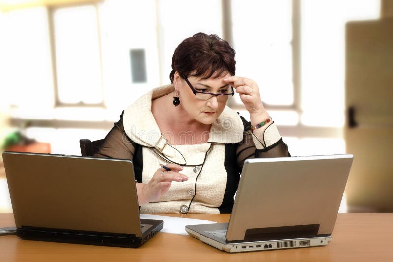 Online Teacher Doing Homework for Students Stock Image - Image of ...