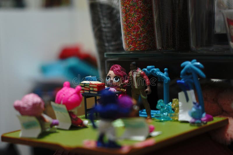 Teacher Doll Teach Students in Class Toy Stock Image - Image of nursery ...