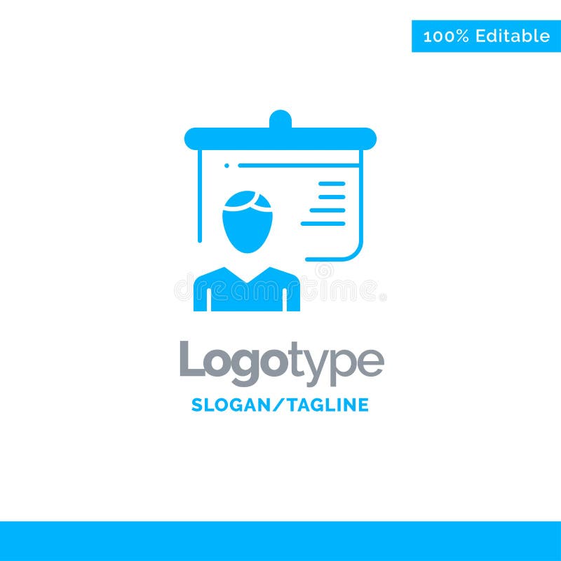 Teacher, Education, Presentation, School Blue Solid Logo Template ...