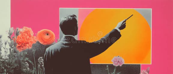 Teacher Engages Students with a Blackboard Lesson in a Creative Collage ...