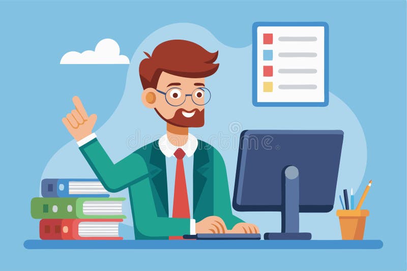 A Teacher Engages Students by Using a Computer for Instructional ...