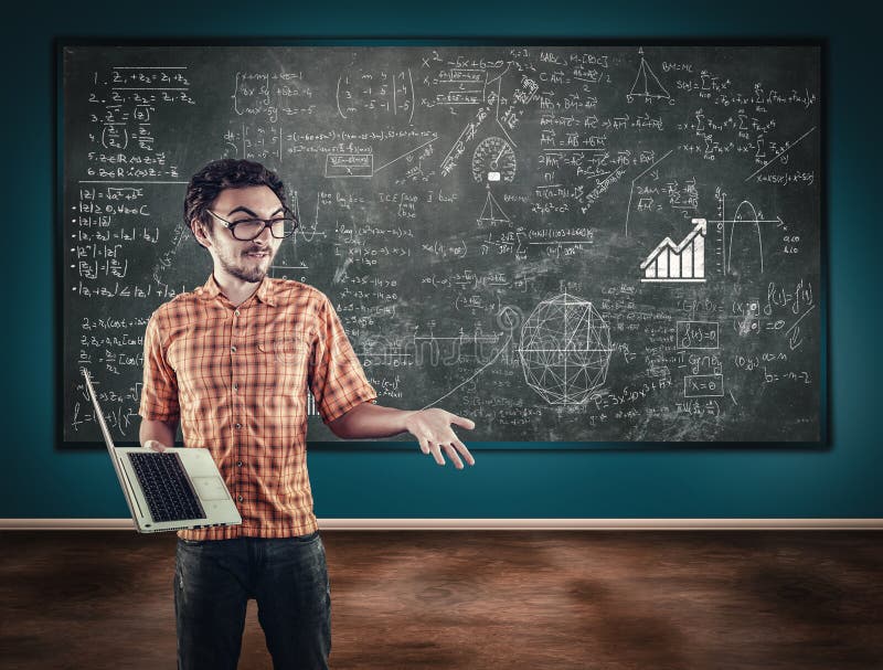Teacher Explain Math Formulas in Classroom Stock Image - Image of ...