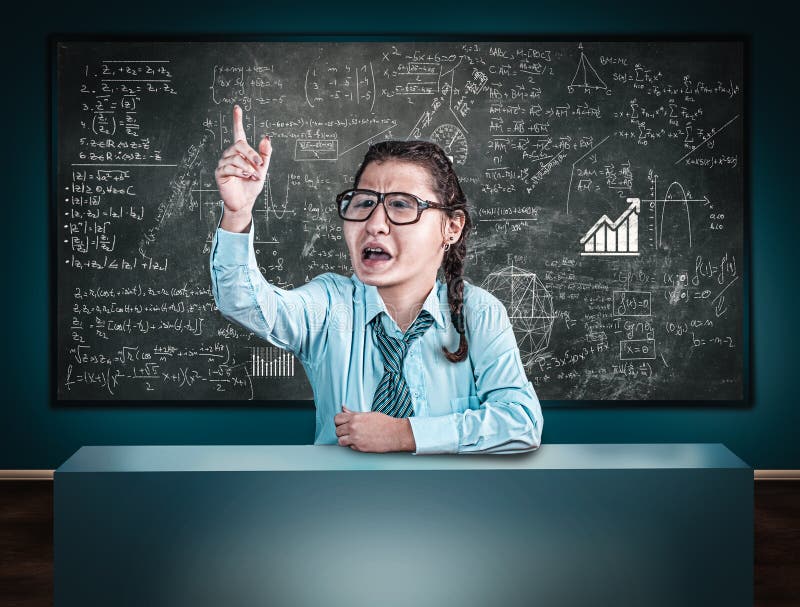 Teacher Explain Math Formulas in Cloassroom Stock Photo - Image of ...