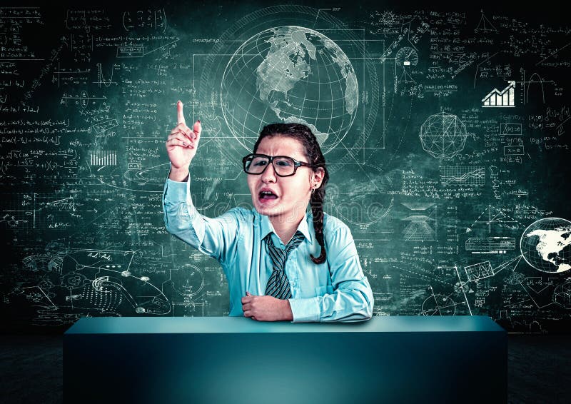 Teacher Explain Math Formulas in Classroom Stock Image - Image of ...