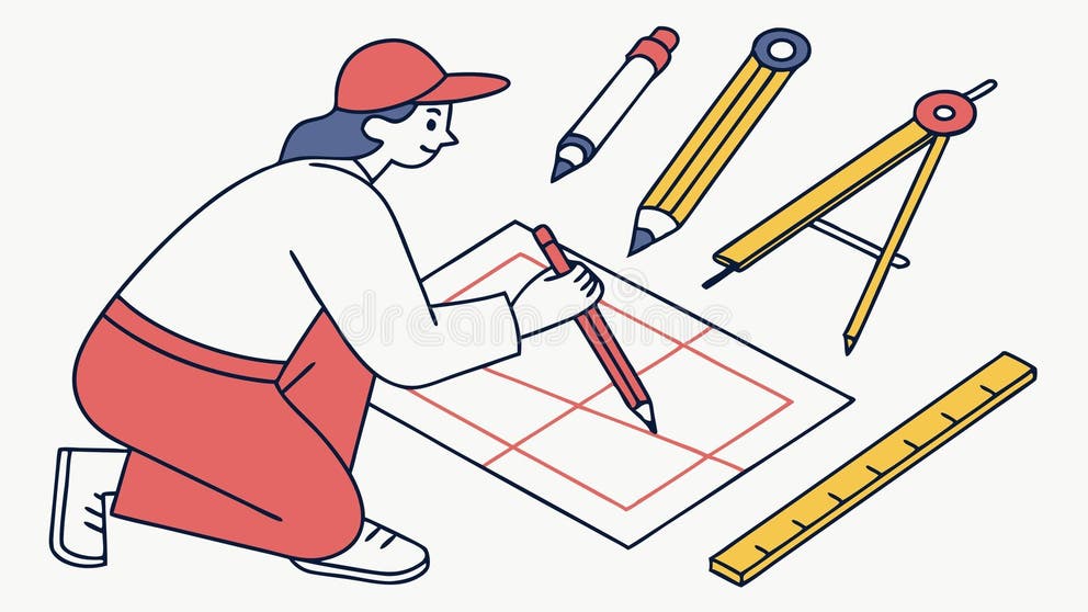 Teacher Explaining Geometry on a Whiteboard To Student, Vector Design ...