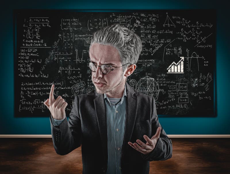 Teacher Explain Math Formulas in Classroom Stock Image - Image of ...