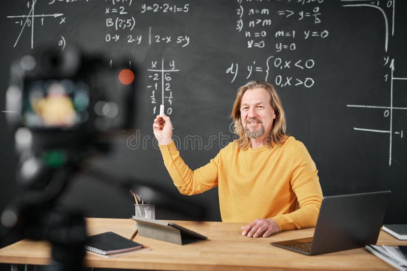 Teacher Explaining Topic To Students Online Stock Photo - Image of ...
