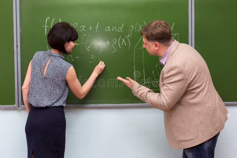 The Teacher Scolds Student and Throws Him Stock Photo - Image of ...