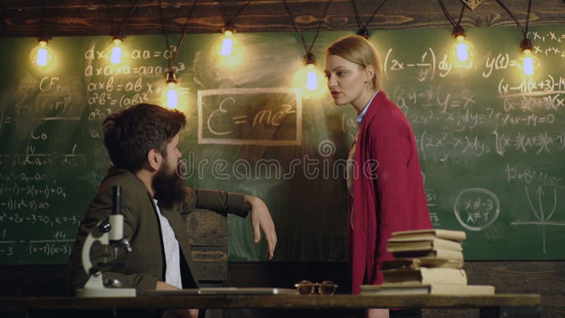 Professors Teamwork Discussion on Blackboard. High School Student ...