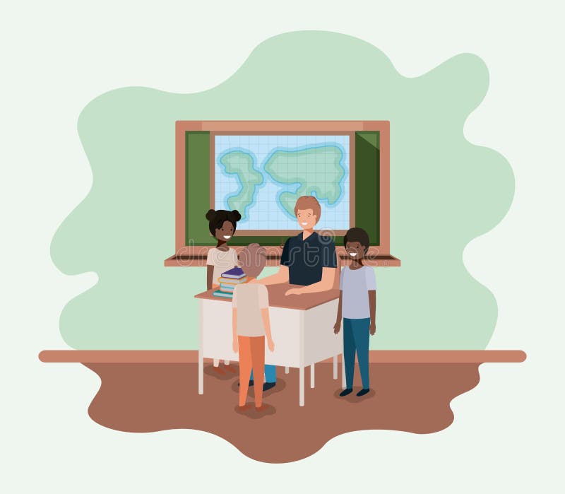 Students Learning Geography Cartoon Stock Illustrations – 345 Students ...