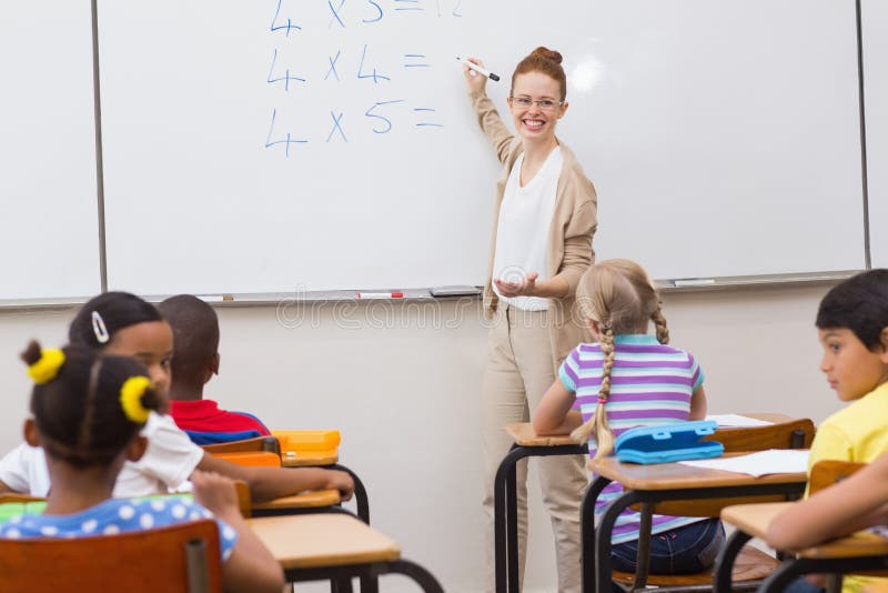 Teacher Giving a Lesson in Classroom Stock Photo - Image of career ...