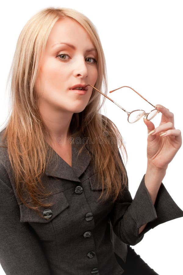 Teacher with glasses stock photo. Image of girl, manager - 6740834