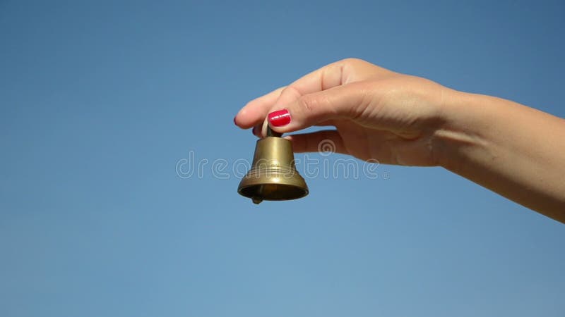 Teacher hand bell ring stock video. Video of clapper - 36853777