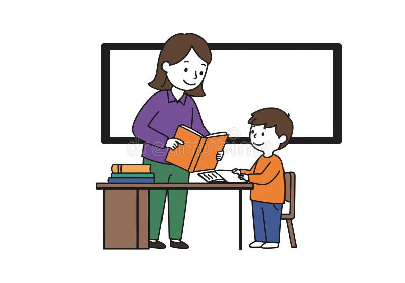 Teacher helper clipart stock vector. Illustration of classroom - 363813264