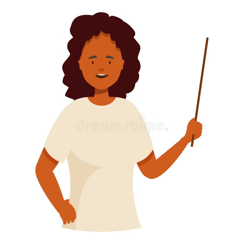 Teacher is Holding a Pointer and Explaining a Topic Stock Vector ...