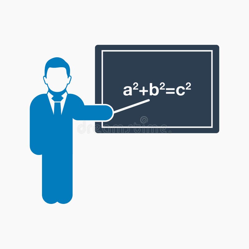 Teacher Icon. Flat Style Vector. Stock Vector - Illustration of board ... Teacher Icon. Flat Style Vector. Stock Vector - Illustration of board ...