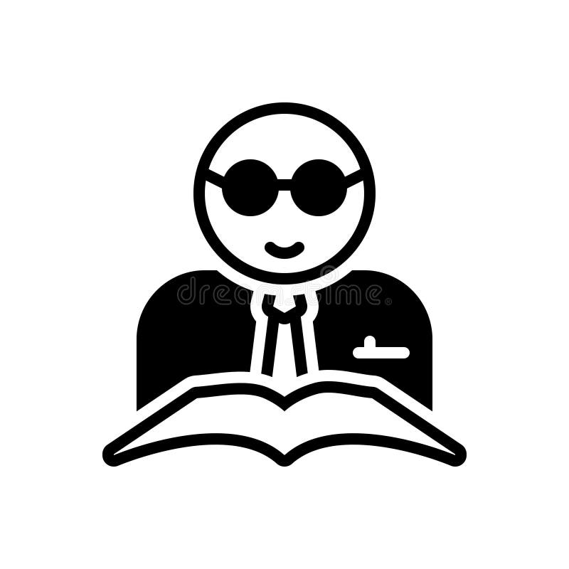 Black Solid Icon for Teacher, Tutor and Educationist Stock Vector ...