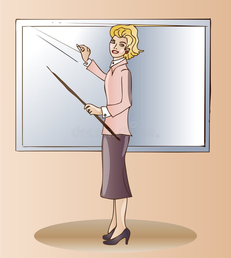 Teacher illustration stock vector. Illustration of girls - 22362857