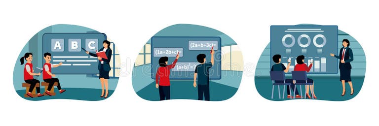 Digital Display Concept. Data Visualizations on Interactive Whiteboard ...