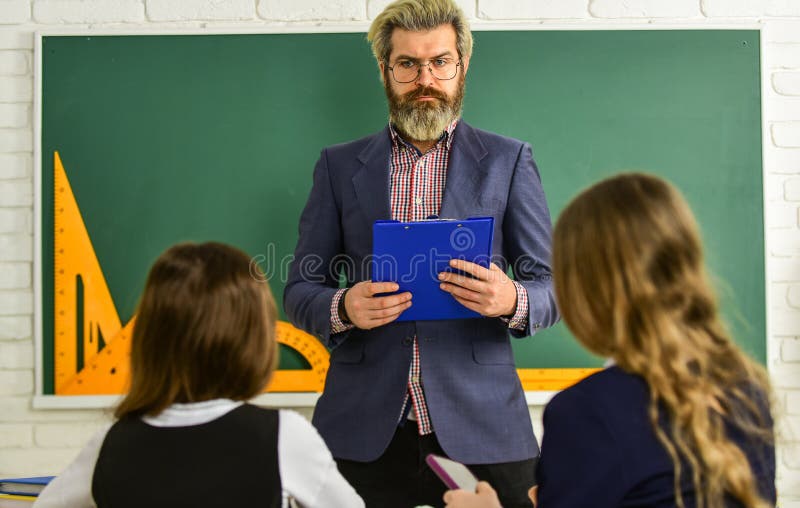 Teacher and Kids Classroom. Dialogue and Communication. daily School ...