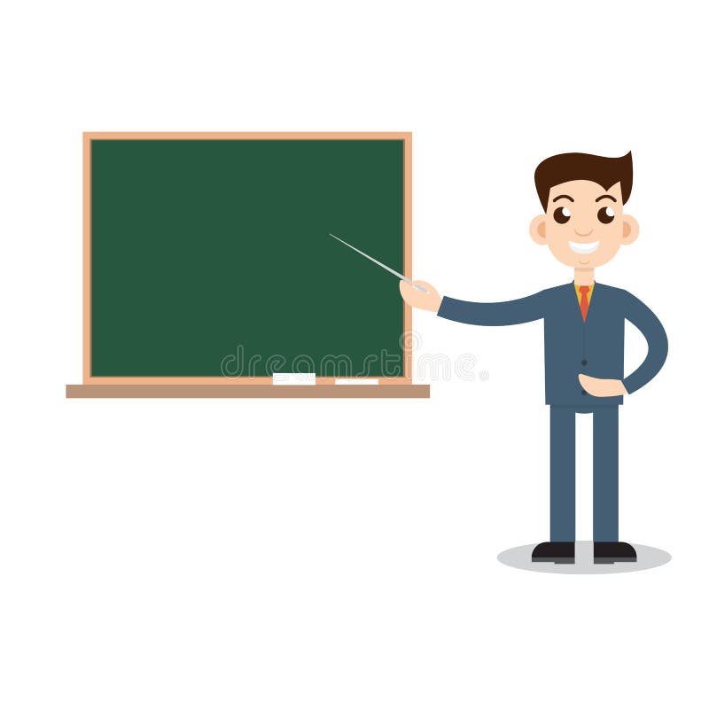 Teacher Man on Lesson. Vector Illustration Stock Vector - Illustration ...