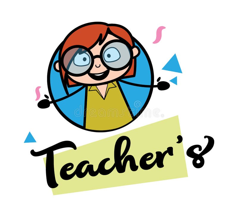 Teacher Mascot Logo Illustration Stock Illustration - Illustration of ...