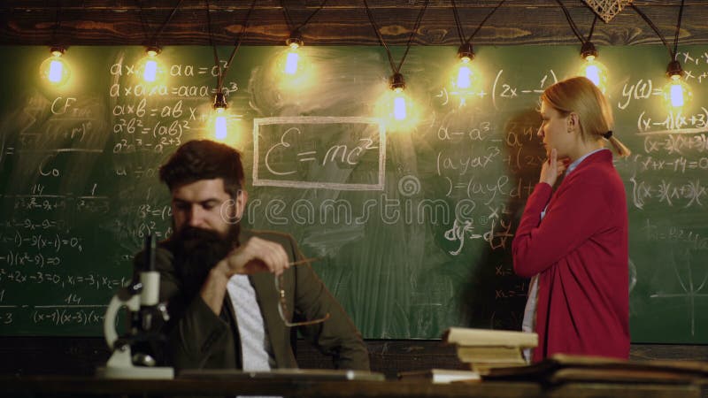 Professors Teamwork Discussion on Blackboard. High School Student ...