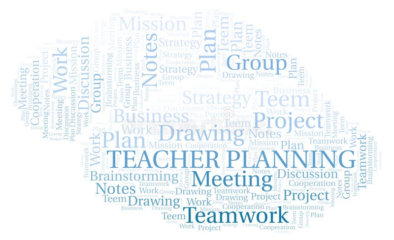 Teacher Planning Word Cloud. Stock Illustration - Illustration of ...
