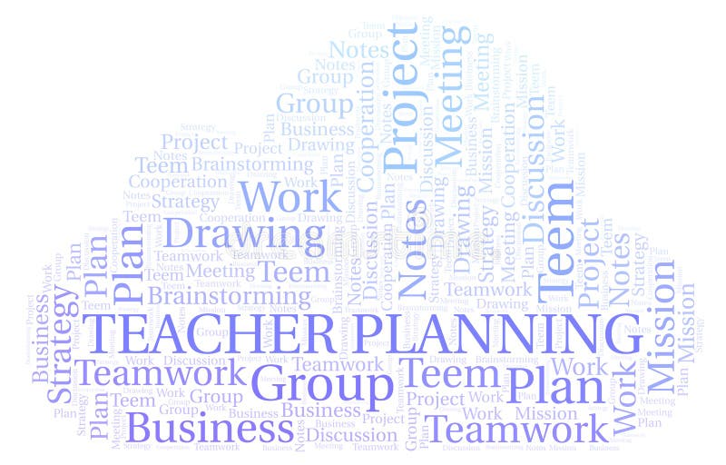 Teacher Planning Word Cloud. Stock Illustration - Illustration of ...