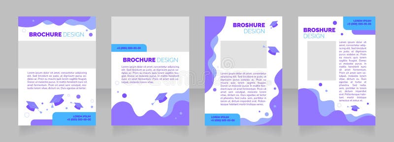 Teacher Preparation Program Blank Brochure Layout Design Stock Vector ...