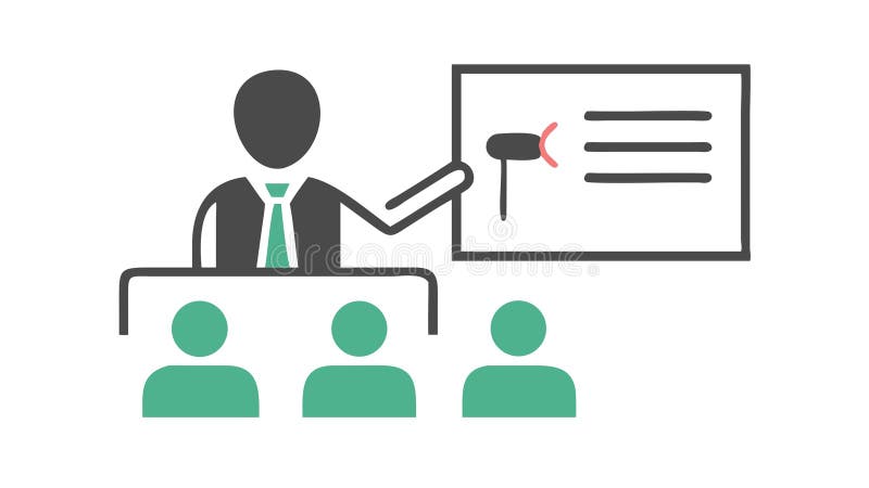 Teacher or Presenter Icon for Education and Training, Vector Design ...