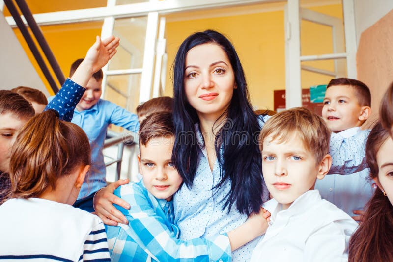 Pupils going on break stock image. Image of corridor - 111930423