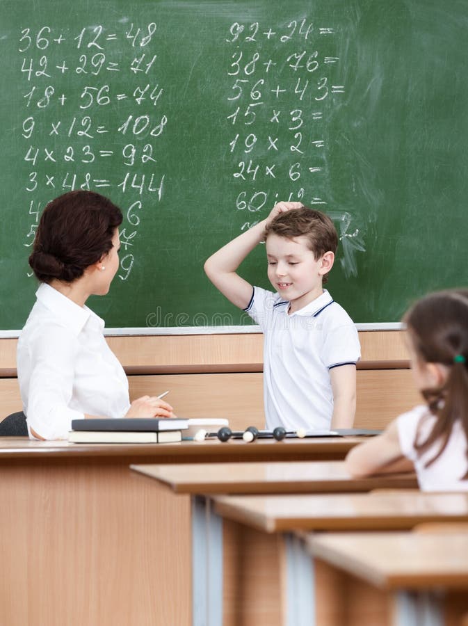 Teacher Questions the Pupil Stock Photo - Image of hands, courses: 26218894