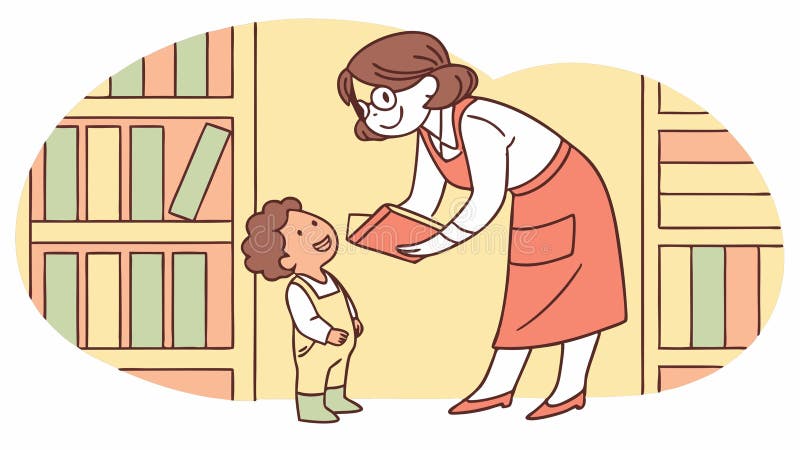 Teacher Reading To a Child in Library, Educational Support, Learning ...