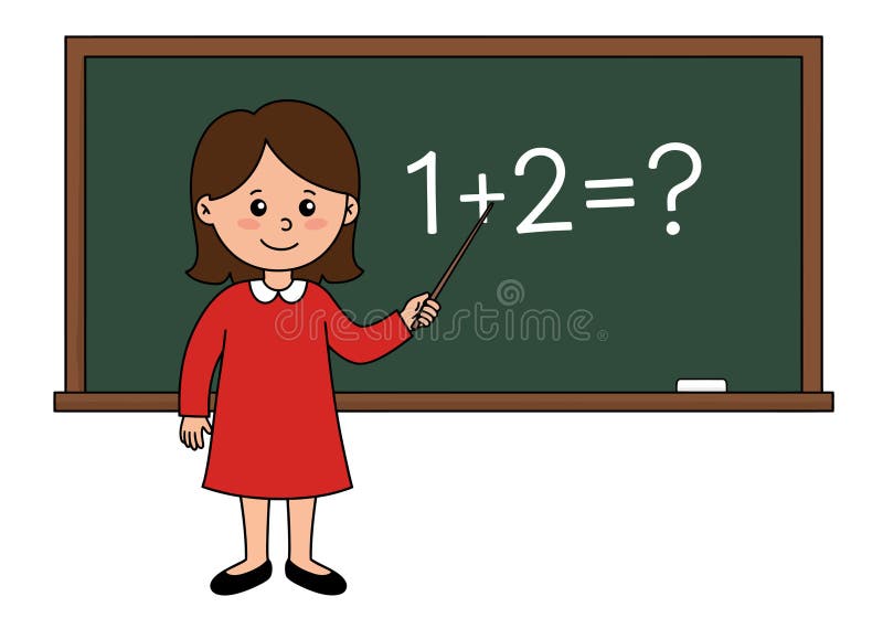 Math teacher clipart stock vector. Illustration of education - 363812987