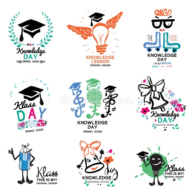 Teacher S Day Illustration, Logo. Stock Vector - Illustration of pencil ...