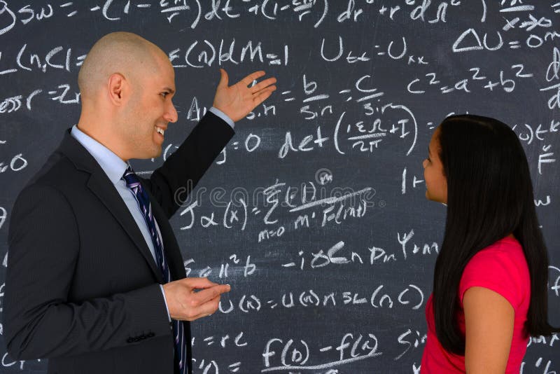 The Teacher is Teaching Mathematics Stock Image - Image of white ...