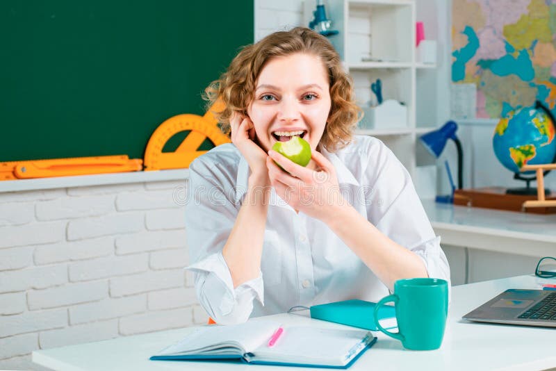 Female Teacher Eating Lunch Stock Photos - Free & Royalty-Free Stock ...