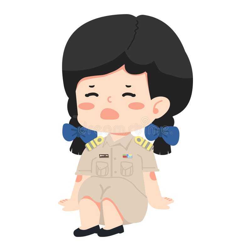 Teacher sits down to rest stock vector. Illustration of pause - 359751025