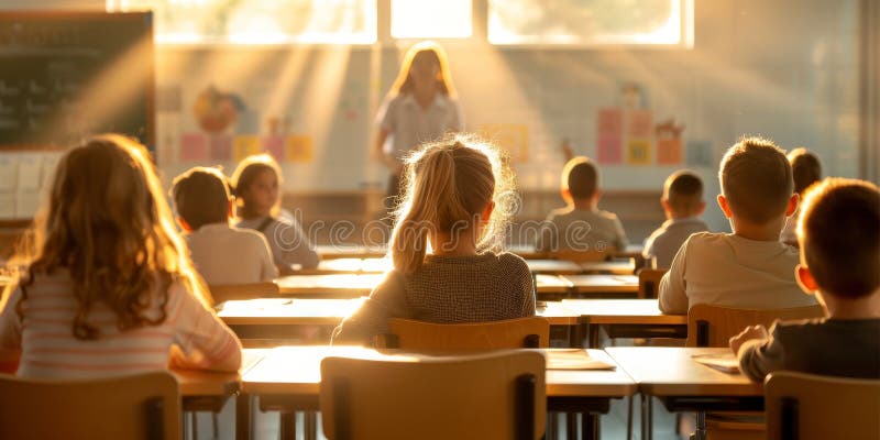 A Teacher is Standing in Front of a Classroom Full of Students by AI ...